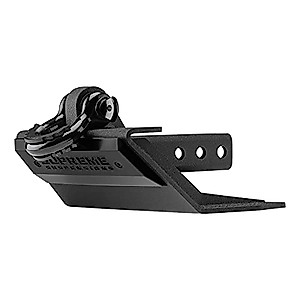 Supreme Suspensions - Universal Heavy-Duty Multi-Function Hitch Skid Plate Compatible with 2" Hitch Receivers | Includes 1x 3/4" D-Ring Shackle with Isolators - Black