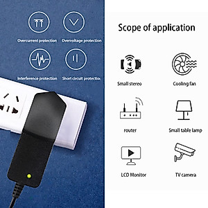 Snsnlent 5V 2A AC DC Adapter with 5.5 x 2.5mm Charger US Plug 5V 2A Power Adapter 5V 2A 1A Switching Power Adapter 5V 2000ma Switching Power Supply Charger DC Connector Jack 5.5mmx2.1mm