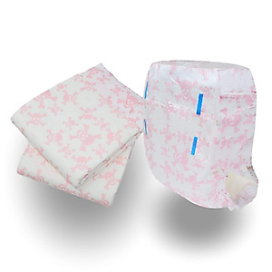 Rearz - Limited Edition - Pink Rebel - Adult Diaper (Sample 2 Pack) (Large)