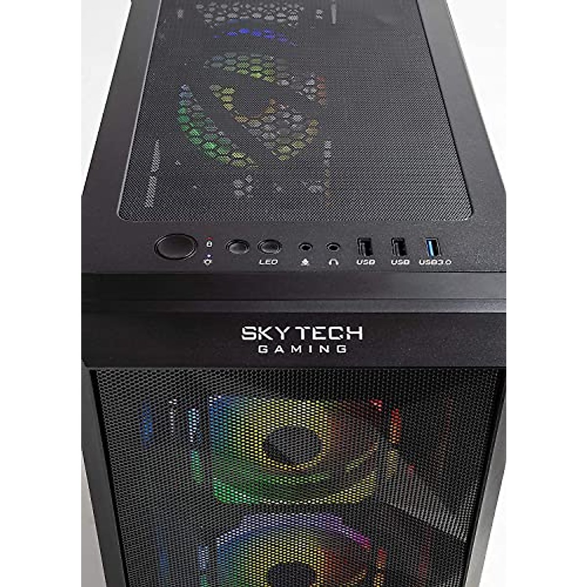 Skytech Gaming Skytech Chronos Gaming PC Desktop – Intel Core i5 12400F 2.5 GHz, Intel Arc A750, 1TB NVME Gen4 SSD, 16GB DDR4 RAM 3200, 650W Gold PSU, 11AC Wi-Fi, Windows 11 Home 64-bit
