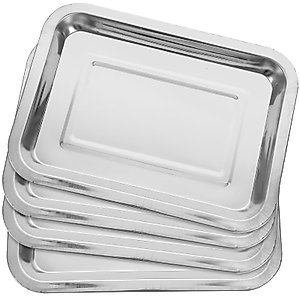 ULTECHNOVO 4pcs Wax Dissecting Tray Stainless Steel Thicken Dissection Pan Biological Equipment for Junior Senior School Laboratory