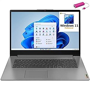 Lenovo 2023 IdeaPad 3 17 17.3" FHD Business Laptop, Hexa-Core AMD Ryzen 5 5625U (Beat i5-1235U), 24GB DDR4 RAM, 2TB PCIe SSD, WiFi 6, Fingerprint Reader, Bluetooth, Windows 11 Pro, iPuzzl Type-C HUB