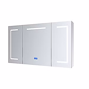 Lexora Home Lesina 48" x 32" LED Medicine Cabinet with Defogger
