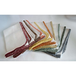 2-Ply 14x14 Inches White Cotton Birdseye Paperless Towel Your Choice of Color Set