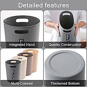 Amorettise 4 Pack Small Trash Can for Bathroom - 3 Gallon/12-Liter Wastebasket, Round Plastic Garbage Container Bin for Bedroom Office.
