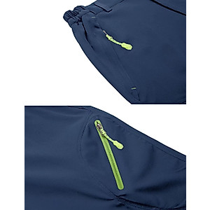 BIYLACLESEN Quick Dry Pants Men Hiking Pants Men Three-Quarter Pants Camping Pants 3/4 Shorts Men Work Pants for Men Fishing Pants for Men Cargo Long Shorts