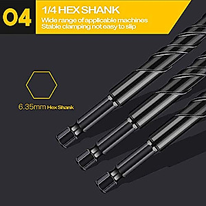 Mgtgbao Concrete Drill Bit Set, 10pcs Masonry Drill Bits Set Carbide Tip for Glass, Brick, Tile, Concrete, Plastic and Wood with Size 3/16” (5mm),1/4” (6mm), 5/16” (8mm),3/8” (10mm), 1/2” (12mm).