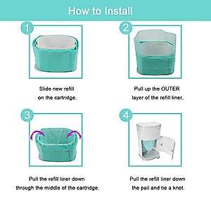 6 Pack Diaper Disposal Liner Refills Compatible with Janibell Akord 330 Slim Adult Diaper Disposal System(NOT Compatible with 280 Pails)