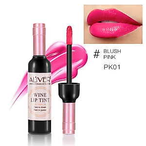 Bieyoc 6 Colors/Set Wine Lip Tint, Liquid Lipstick, Bottle Tint Set, Stain, Matte Long Lasting Waterproof Gloss Natural Moisturizing Sticks for Girls & Women Makeup, 0.24 Ounce (Pack of 6)