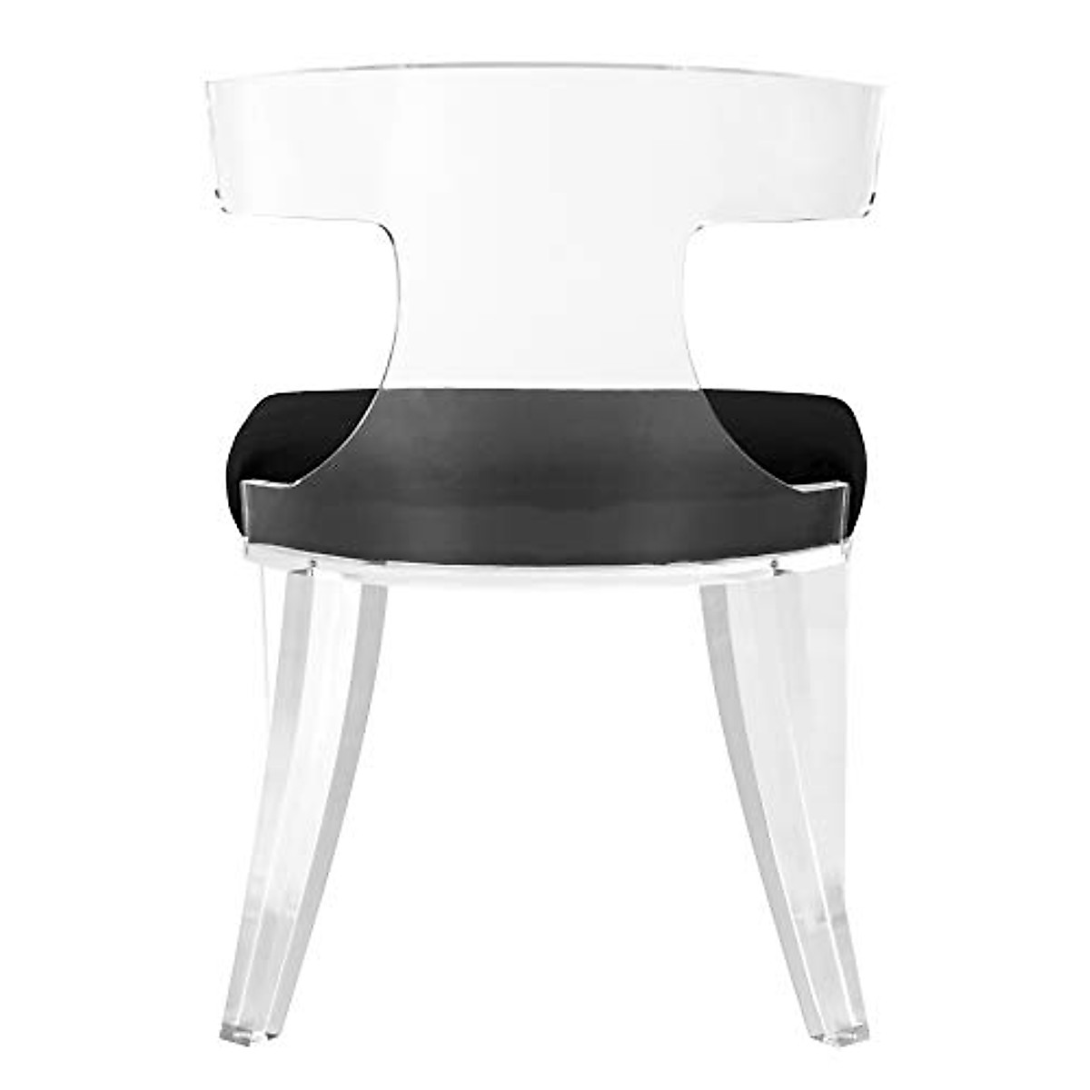 Safavieh Couture Home Rhys Black Velvet and Clear Acrylic Dining Chair
