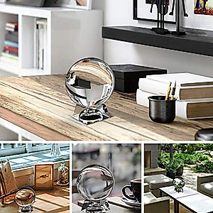 Moi Doi Crystal Ball, Crystal Clear Ball, K9 Crystal Suncatchers Ball with Stand for Photography/Meditation/Divination or Wedding/Home/Office Decoration
