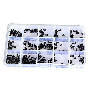 300Pcs Universal for Laptop Micro for Laptop Repair PC for Computer Steel Screws Set Repair Kit with Storage Box SCRW-093665