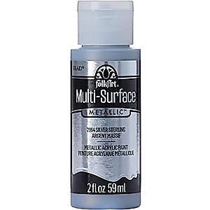 FolkArt multisurface metallic paint, 2 oz, Sterling Silver