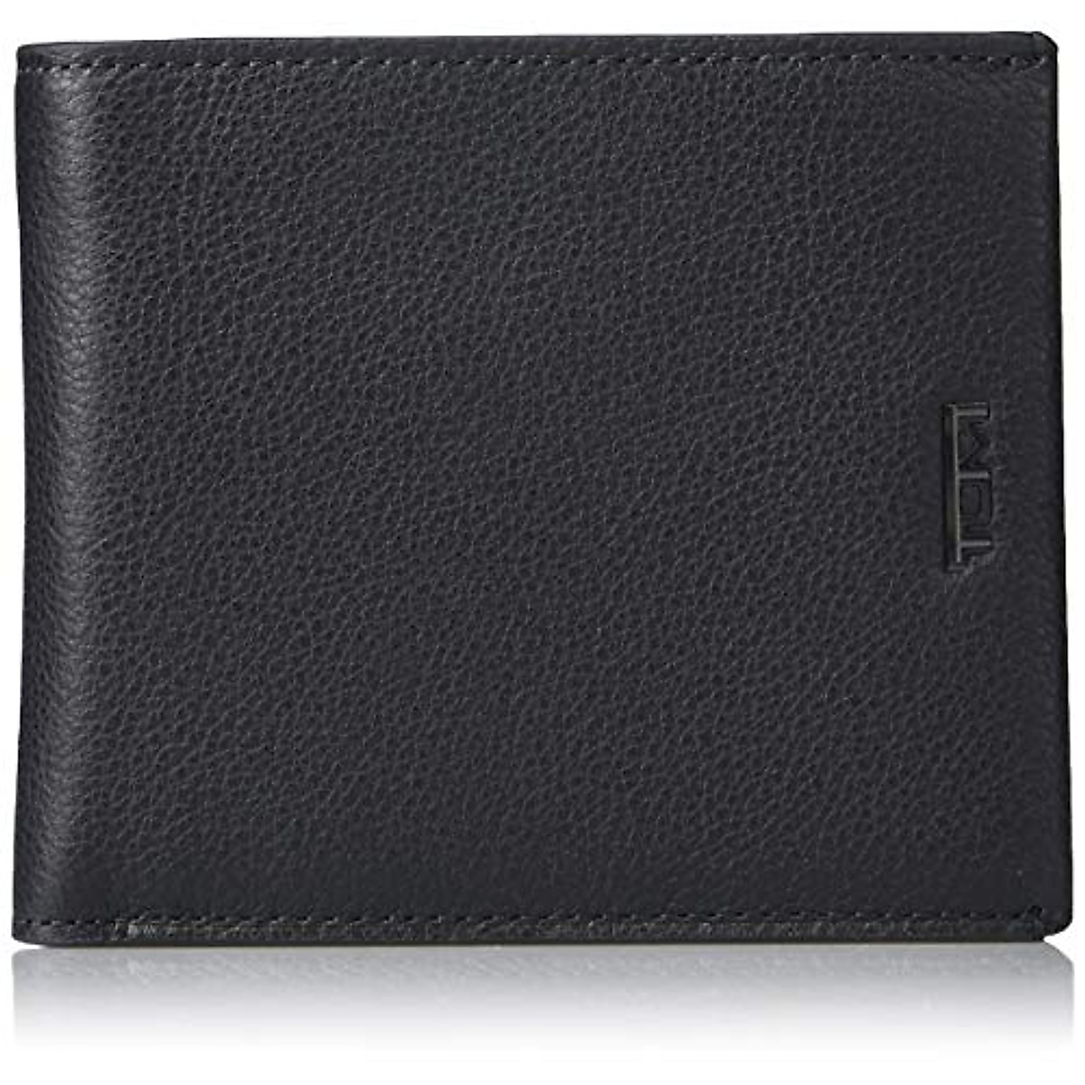 TUMI Nassau Global Center Flip Passcase Wallet with RFID Lock for Men - Fitted with 2 Cash Sleeves Sized for International Currencies - Black Texture