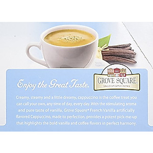 Grove Square Cappuccino Cups, French Vanilla, Single Serve Cup for Keurig K-Cup Brewers, 24 Count (Pack of 2)