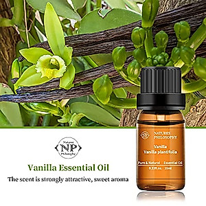 2 Pack Vanilla Essential Oil,100% Pure Organic Vanilla Essential Oils for Diffuser, Aromatherapy, Massage, Soap Making - 10ML (Vanilla)