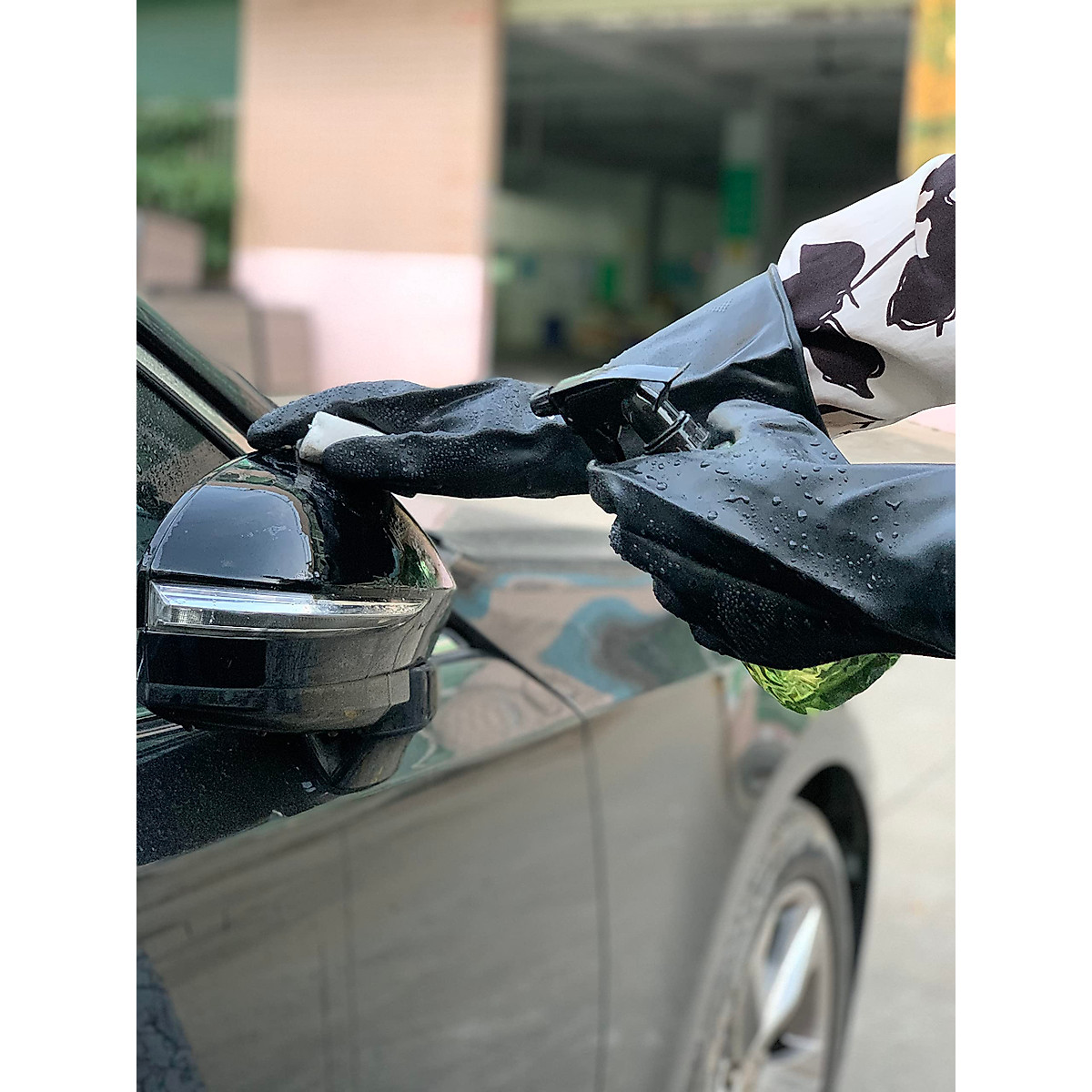 HHPROTECT Chemical Resistant Gloves,Waterproof Reusable Cleaning Rubber Glove 1Pair