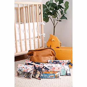 Three Sweet Peas Co Clear Diaper Bag Organizing Pouches Set of 4 I Diaper Bag Packing Cubes I Diaper Bag Organizer Pouches I Clear Pouches for Organizing I Pouches for Purse