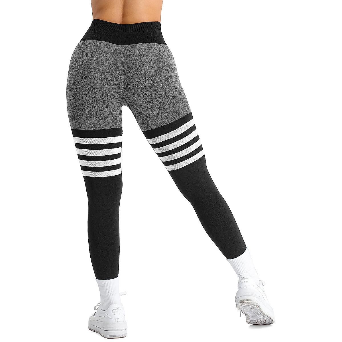 A AGROSTE Seamless Workout Leggings for Women Scrunch Butt Lifting Leggings Booty High Waisted Yoga Pants Gym Leggings