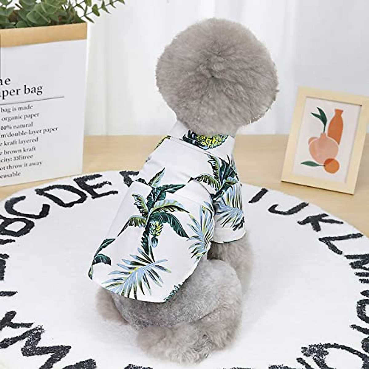 Pet Clothes for Medium Dogs Boys Pet Summer T Shirts Floral Cat Shirt Hawaiian Printed Pet T Shirts Breathable Clothes Beach Puppy Shirt Sweatshirt