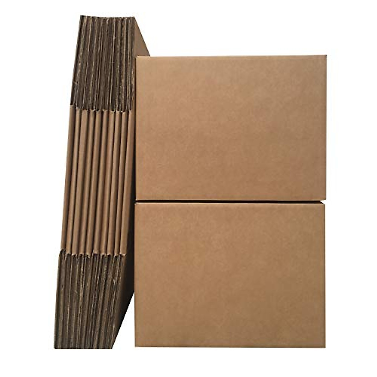 Amazon Basics Cardboard Moving Boxes, 12 Pack, Large, Brown, 20" x 20" x 15"