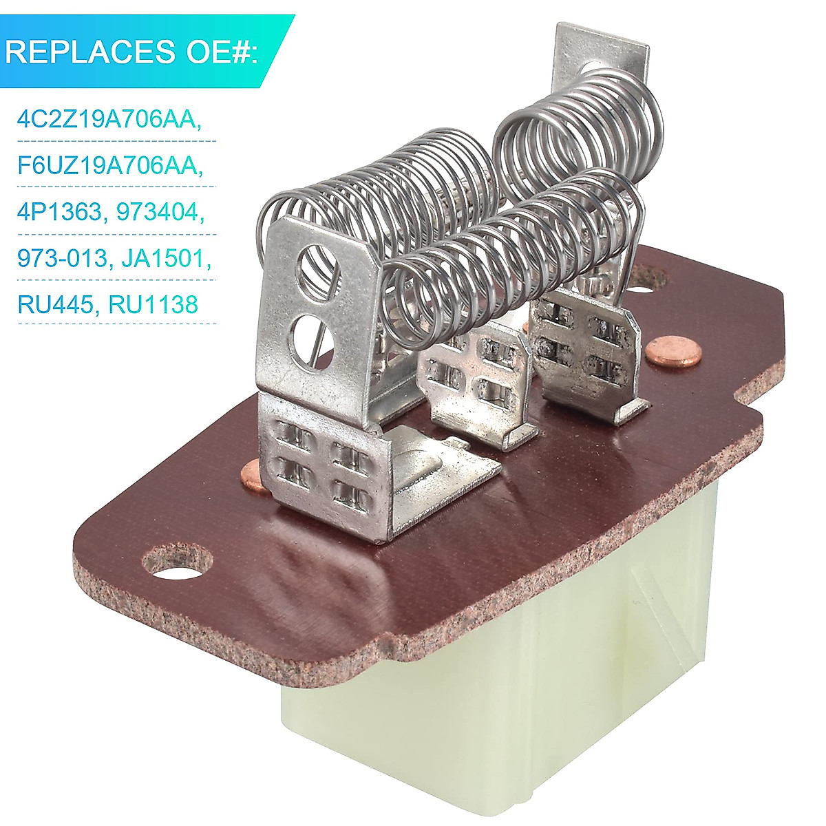 973-013 HVAC Blower Motor Resistor Compatible with 2003-2014 Ford E-150 E-250 E-350 E-450 E-550, 1999-2007 F-250 F-350 F-450 F-550 Super Duty Replaces# 4C2Z19A706AA, 973404