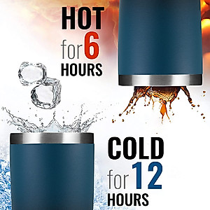 TDYDDYU 8 pack 20 OZ Double Wall Stainless Steel Vacuum Insulated Tumbler Coffee Travel Mug With Lid, Durable Powder Coated Insulated Coffee Cup for Cold & Hot Drinks (OmbreIndigo, 8pack)