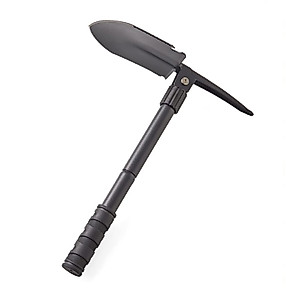 OFF GRID TOOLS Manganese Camping Shovel | Folding Shovel | Outdoor Survival Multitool | High Strength Manganese Alloy Steel | Use for Camping, Hunting, Fishing, Hiking