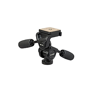 SLIK SH-806E 3-Way Pan/Tilt Head with Quick Release - Supports 12 lbs (5.4 kg), Black (618-806)