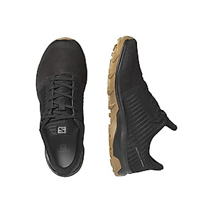 Salomon Outbound Prism Gore-TEX Hiking Shoes for Women Trail Running, Black/Black/Gum1A, 7