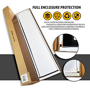 CFTEL Black TV Stand, 60 65 70 75 inch Wood TV Stand, High Glossy Entertainment Center with Large Drawers＆Glass Display Shelf, LED Modern Media Gaming Cabinet TV Console for Livingroom, Bedroom