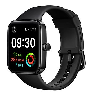 TMHAI Smart Watch, 1.69" Touch Screen Smartwatch with Blood Oxygen, Heart Rate and Sleep Monitor,for Android iOS Phones, 5ATM Waterproof Fitness Watch for Men Women