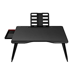 WYKDD Computer Desk - Laptop Desk Bed Desk Folding Student Dormitory Desk Bedroom Bay Window Lazy Small Table Anti-Slip Hand Guard Computer Table，65x49x30cm (Color : D)