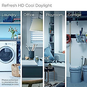 GE Refresh LED Light Bulbs, 65 Watt, Daylight, BR40 Indoor Floodlights (2 Pack)