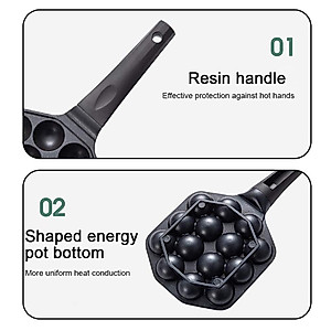 Takoyaki Grill Pan 14 Holes Non Stick Die-casting Aluminum Alloy Takoyaki Baking Tray w/Anti-scalding Resin Handle Round Pancakes Plate Mold Easy Clean for Electric Oven Gas Stove