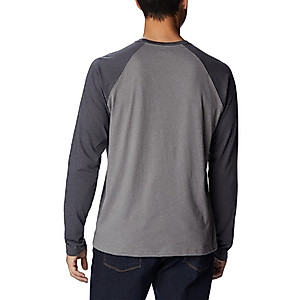 Columbia Men's Thistletown Hills Raglan Tee, City Grey Heather/Shark Heather, Medium