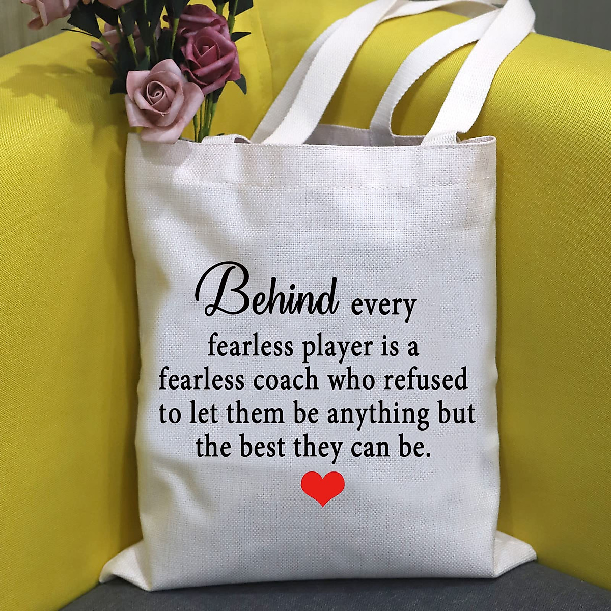 G2TUP Coach Thank You Gifts Best Coach Ever Cosmetic Bag Appreciation Gift Birthday Graduation Gift Idea for Coach (Best Coach Ever Tote)