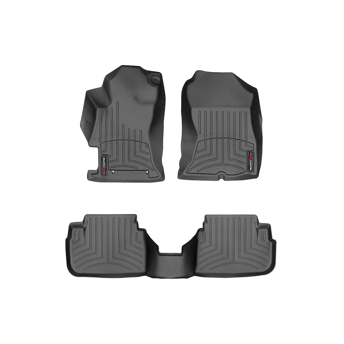 WeatherTech Custom Fit FloorLiners for Subaru Crosstrek, Impreza - 1st & 2nd Row (441107-1-2), Black