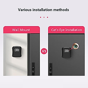 Vuirrm Lock Boxes,Key Lock Box for Outside,Large-Capacity 4-Digit Combination is Suitable for Home Garage Storage of Keys and Small Items,Red