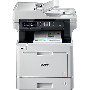 Brother MFC-L8900CDWB All-in-One Wireless Color Laser Printer for Office - 4-IN-1 Print Copy Scan Fax - 5" Touchscreen LCD, Duplex Printing, 33 ppm, 2400 x 600 dpi, 70-Sheet ADF, Tillsiy Printer Cable
