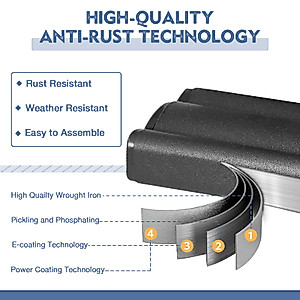 EROMMY Patio Dining Chairs Set of 4, Outdoor Swivel Rocker Patio Chairs with Cushion, Wicker Patio Chairs for Garden, Backyard, Balcony, Blue