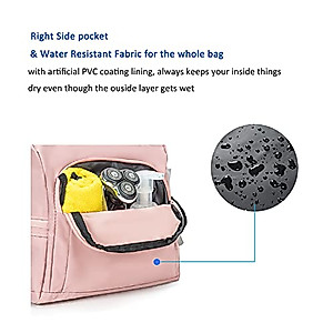 MarsBro Water Resistant Sports Gym Travel Weekender Duffel Bag with Shoe Compartment Black/Rose One_Size