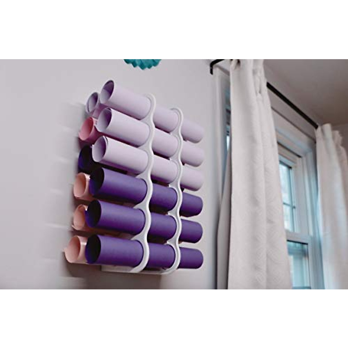 ArtBin 6864AS Vinyl Storage Rack, Stores 12 Vinyl Rolls, White