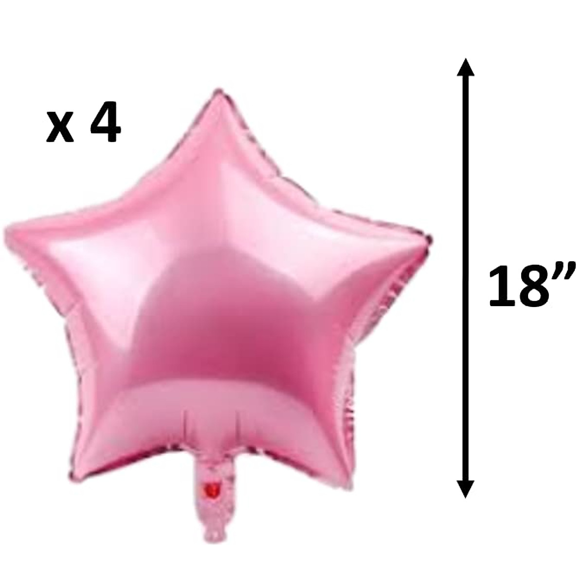 Vision Pink Rose Gold Stars 18" Helium Foil Star Balloons 12 Pcs Metallic Appearance Set | Fuchsia Pink Rose Gold Light Pink Balloons | Party Decorations for Baby Shower and Weddings