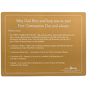 Praying Boy My First Communion Book and Rosary Set of 5