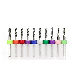 VIEUE Drill Bits PCB Drill Bits 10pcs 2.1-3.0mm 1/8" Shank Tungsten Carbide Gun Drill for PCB Printed Circuit Board Drilling Tools (Color : PCB2.75 10PCS)