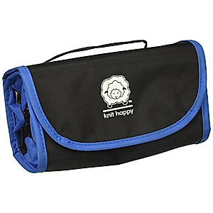 K1C2 Knit Happy Fold-N-Go Notions Box, Black/Blue