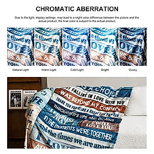 qixnzagr Husband Gifts Anniversary Wedding Gifts for Him from Wife I Love You Gifts for Him Men Birthday for Husbands Christmas Valentines Day Romantic Gifts Ideas Throw Blanket 80" x 60"