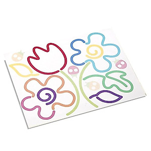 Melissa & Doug Rainbow Cord Picture & Pattern Maker Draw with Cords – 39 Cords, 6 Double-Sided Cards to Trace
