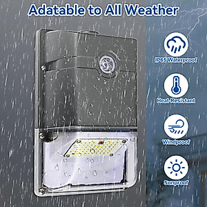 LTBLIGHT Upgrade 35W Dusk to Dawn Outdoor Lighting, Wall Pack Led Exterior Light with Photocell Sensor, 4750LM 5000K Bright Led Outdoor Wall Lights for House Garage, ETL Certified - 2 Pack